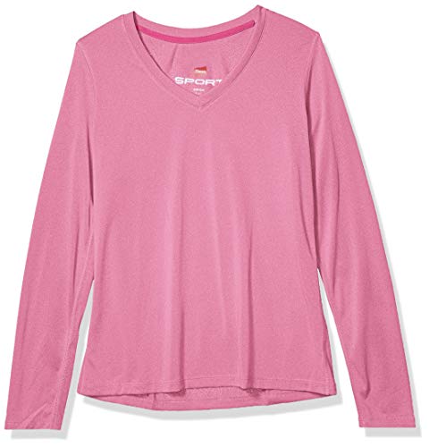 Hanes womens O9309 athletic shirts, Amaranth Heather, Large US
