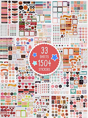 Aesthetic Planner Stickers - 1500+ Stunning Design Accessories Enhance and Simplify Your Planner, Journal, Calendar And Scrapbook