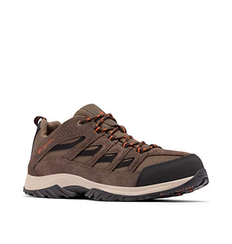 Columbia Mens Crestwood Hiking Shoe Breathable, High-Traction Grip, Camo Brown, Heatwave, 11 US