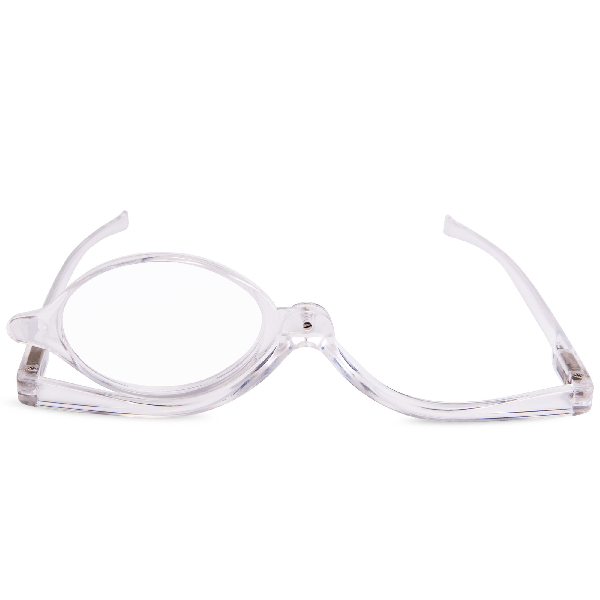 EYEGUARD Readers 2 Pack Magnifying Makeup Glasses Eye Make Up Spectacles Flip Down Lens Folding Cosmetic Womens Reading Glasses +2.50