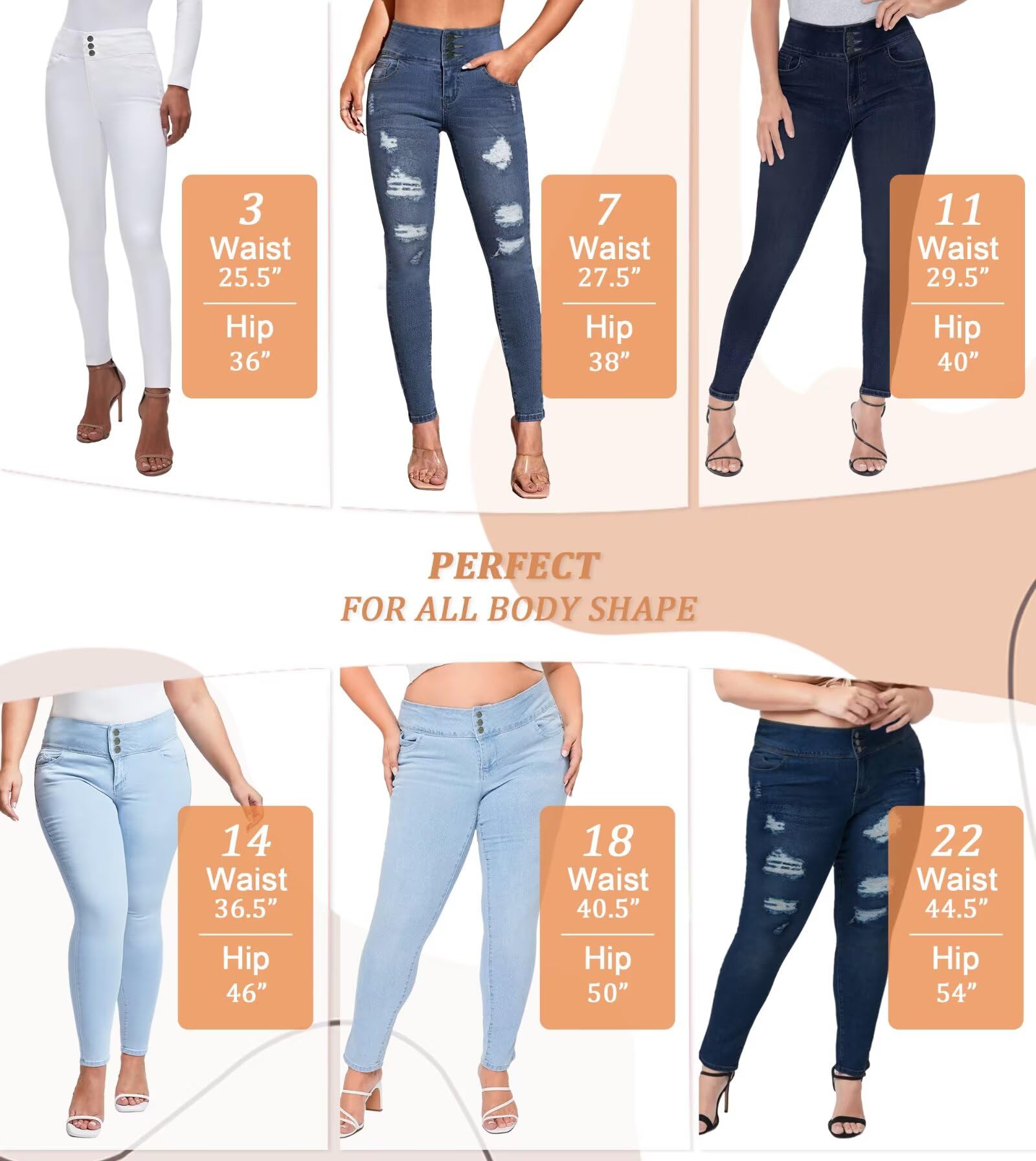 Hybrid & Company Women's Butt Lift V3 Super Comfy Stretch Denim Jeans P45075SK White 11