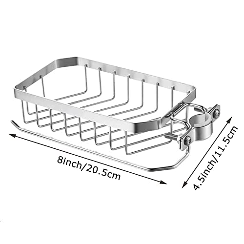 Faucet Sponge Holder for Kitchen Sink, ZeJlo Faucet Rack for Kitchen Sink and Shower Caddy, Premium SUS304 Stainless Steel Detachable Hanging Faucet Drain Rack for Soap Sponge Brush Scrubber