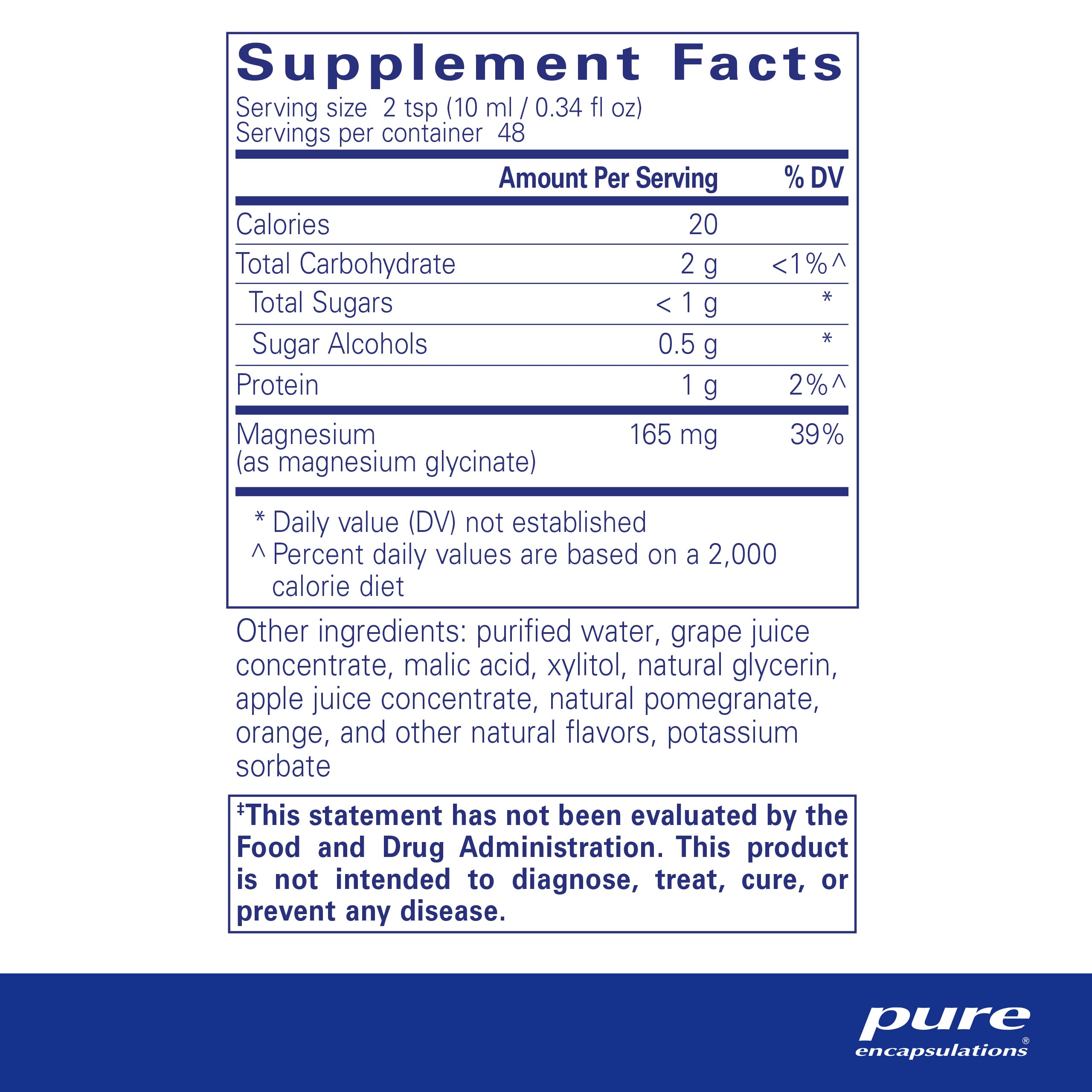 Pure Encapsulations Magnesium Glycinate Liquid - Supports Bone Health & Heart Health* - Vegan, Gluten Free & Non-GMO - 16.2 fl oz
