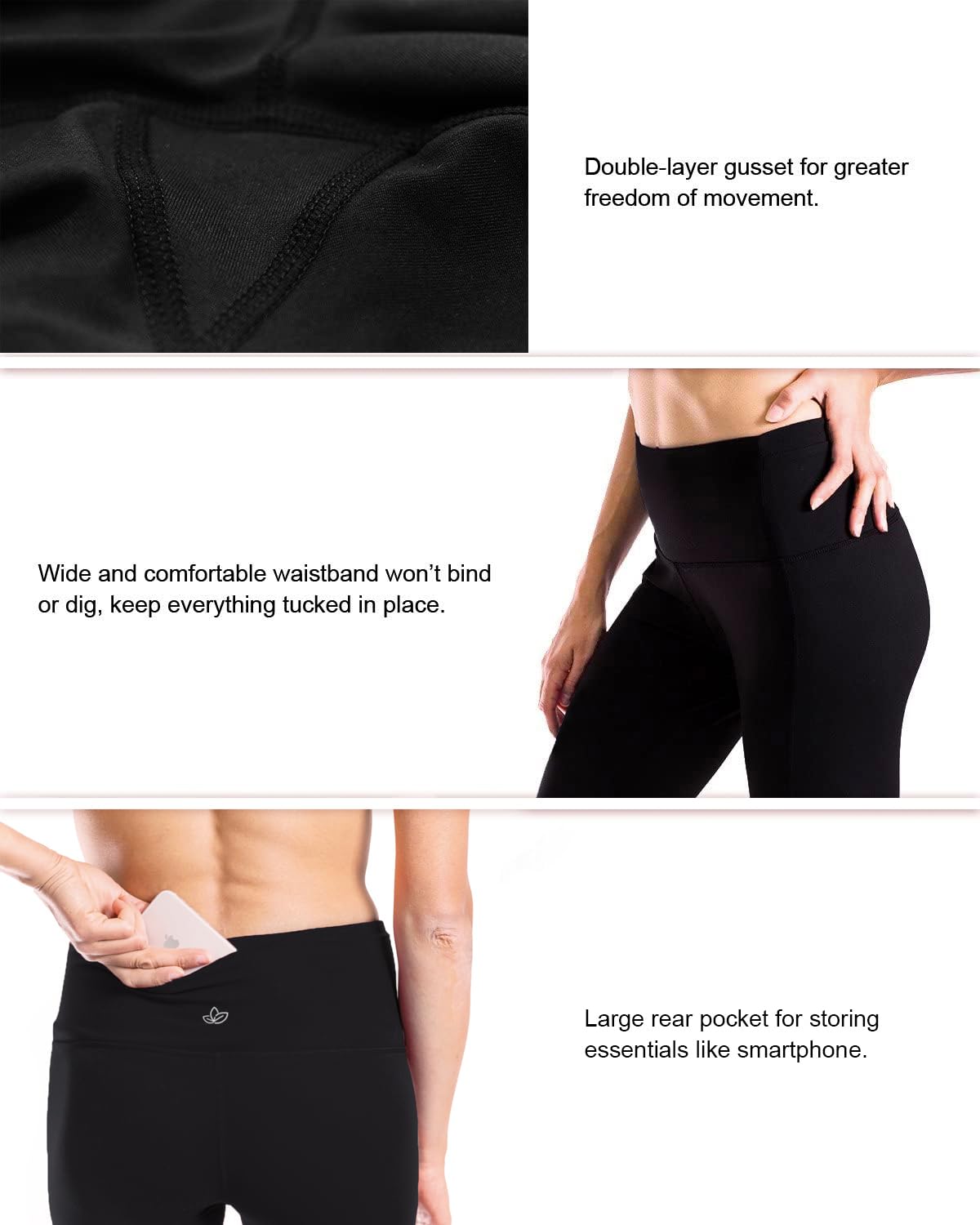 Yogipace Women's High Waisted Goddess Extra Long Yoga Over The Heel Leggings,34",Black,Size L