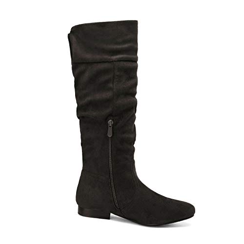 DREAM PAIRS Women's Knee High Pull On Fall Weather Winter Boots,Size 10,Black,BLVD