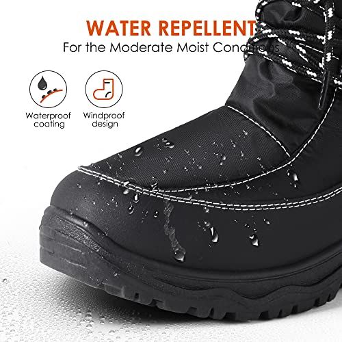 DREAM PAIRS Women's Warm Faux Fur Lined Mid-Calf Winter Snow Boots,Size 10,Maine/Black,Maine