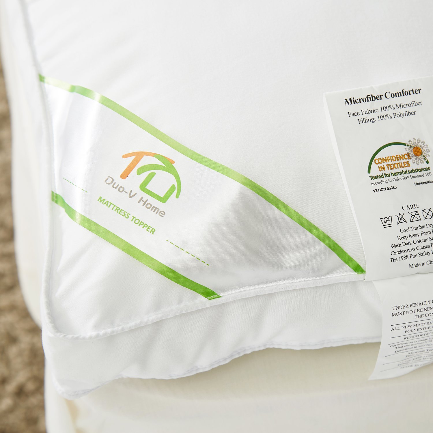 SUFUEE Mattress Topper Full Size 2 inch Thick Down Alternative Quilted Mattress Cover Soft and Warm Mattress Pad for All Seasons White