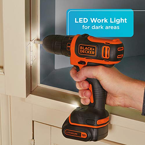 BLACK+DECKER 12V MAX Cordless Drill/Driver (BDCDD12C)