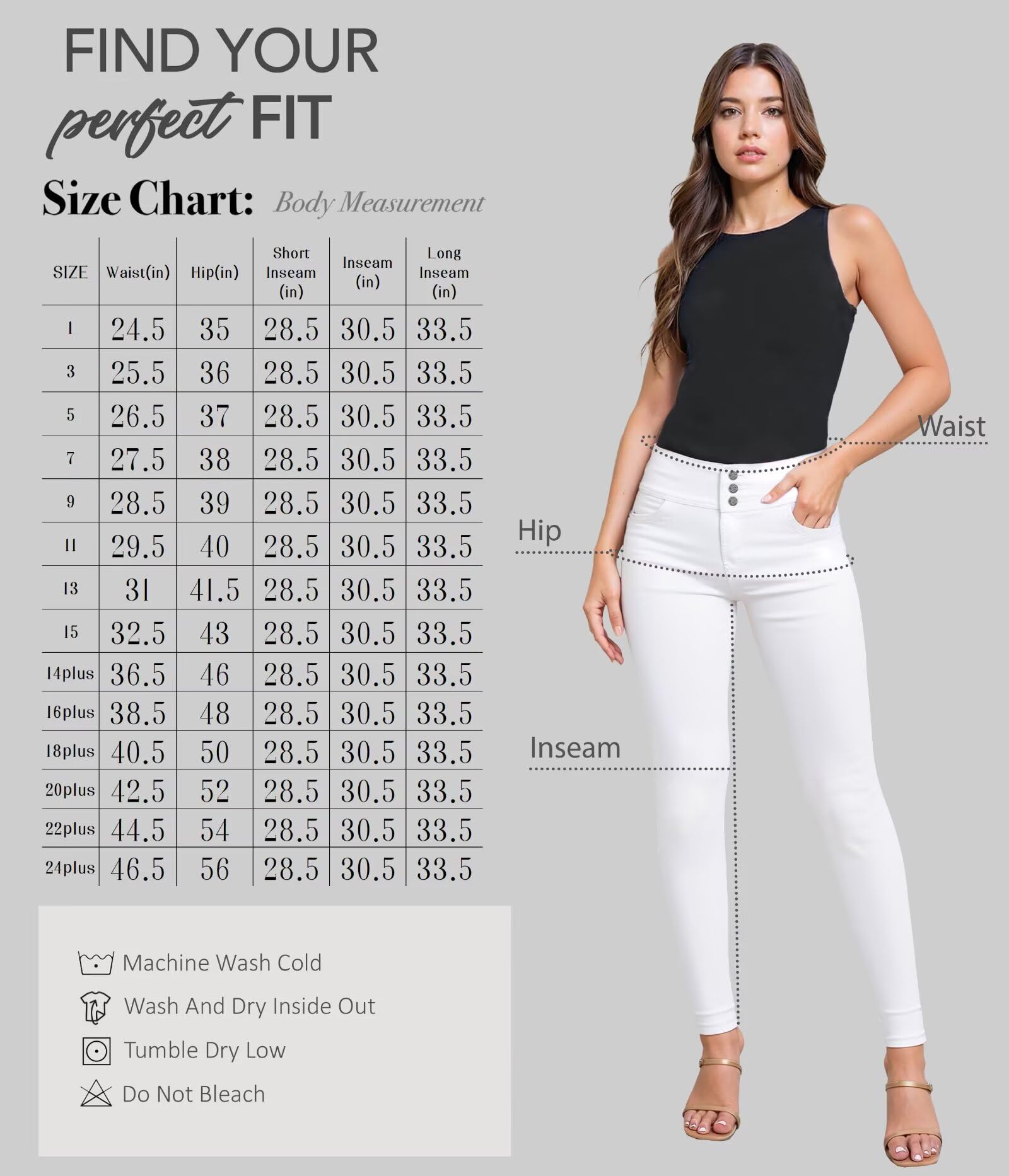 Hybrid & Company Women's Butt Lift V3 Super Comfy Stretch Denim Jeans P45075SK White 11