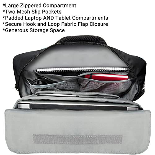 Black 3-in-1 Convertible Laptop Bag for Microsoft Surface Pro 9 8 13", 7+ 7 12.3", Go 3 10.5" Laptop Go 2 12.4"