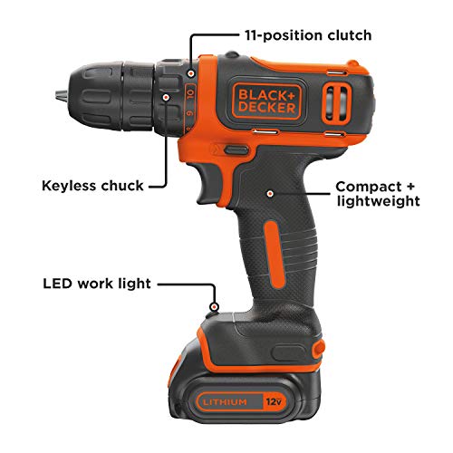 BLACK+DECKER 12V MAX Cordless Drill/Driver (BDCDD12C)