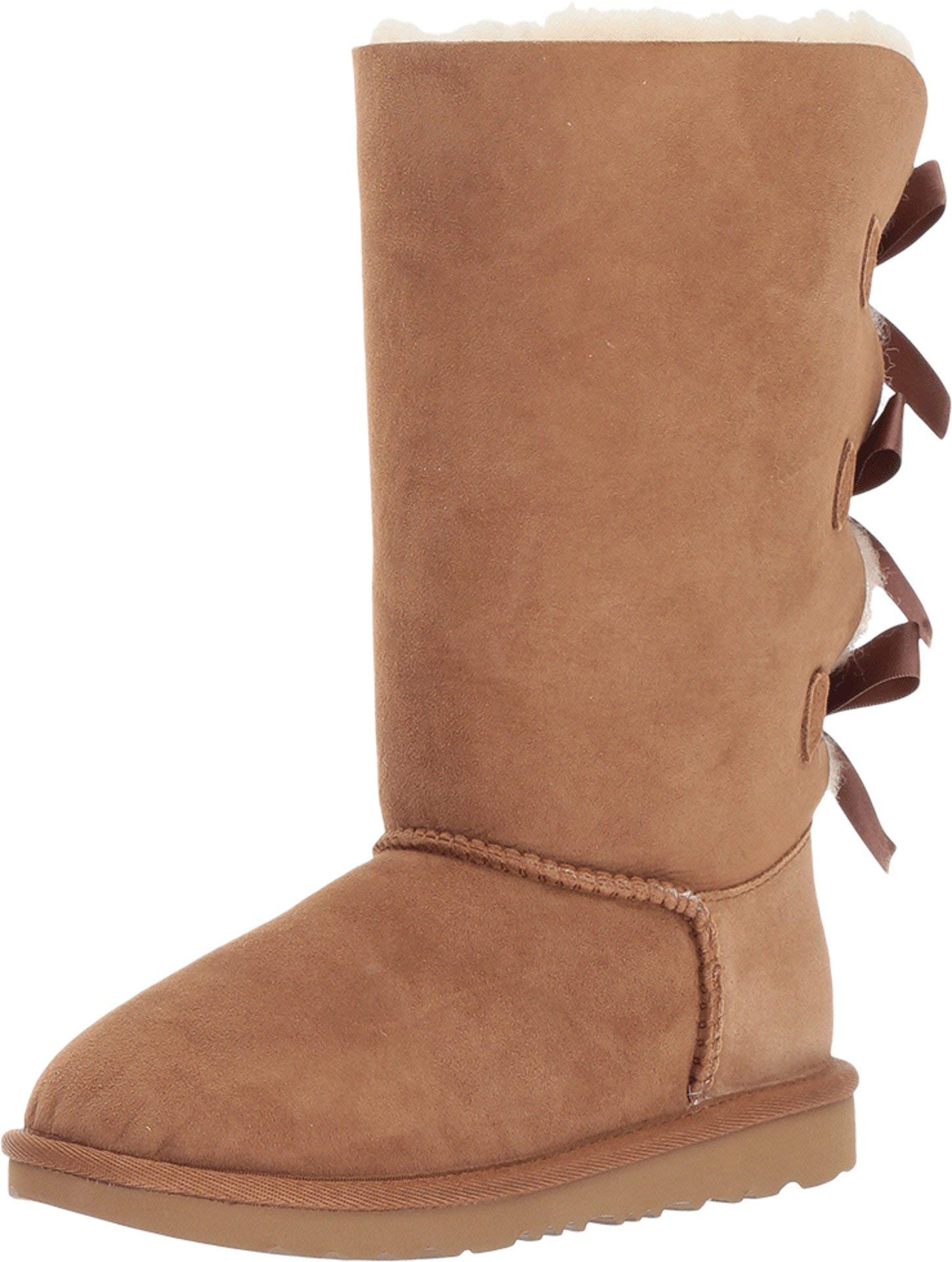 UGG Unisex-Child Bailey Bow Tall Ii Boot, Chestnut, 05