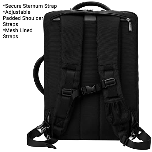 Black 3-in-1 Convertible Laptop Bag for Microsoft Surface Pro 9 8 13", 7+ 7 12.3", Go 3 10.5" Laptop Go 2 12.4"