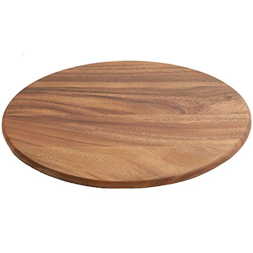 Woodard & Charles Round Lazy Susan Turntable with Stainless Steel Ball Bearing Mechanism (Brown)