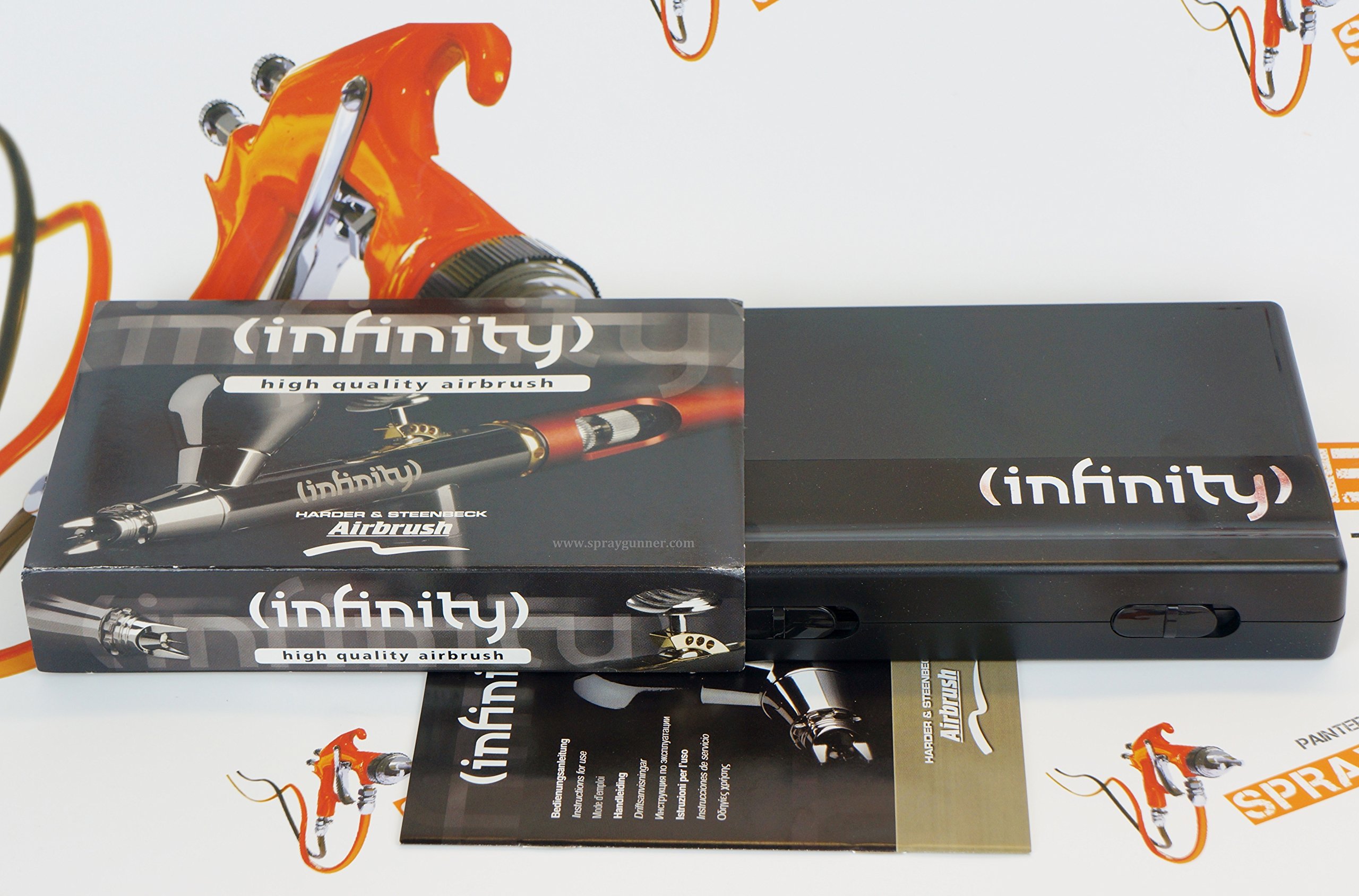 Harder & Steenbeck Infinity CR Plus 2in1 Airbrush 0.15 + 0.2mm Nozzle Sets. Special by SprayGunner