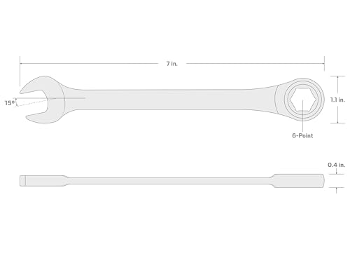 TEKTON 1/2 Inch Ratcheting Combination Wrench | WRN53010