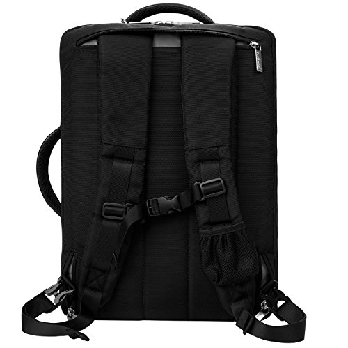 Black 15 16-inch Convertible Laptop Backpack Messenger Bag Compatible with Lenovo ThinkPad, IdeaPad, Yoga, Legion, ChromeBook