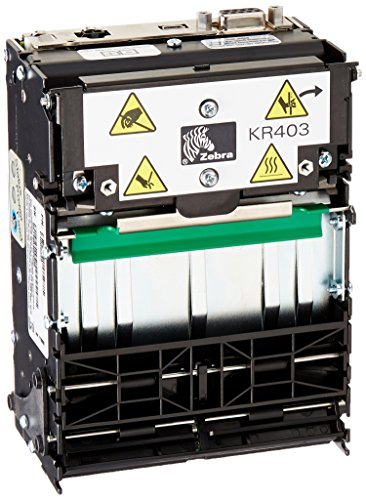 Zebra Technologies P1009545 Series KR403 Kiosk Receipt Printer, Serial and USB Connection, Black
