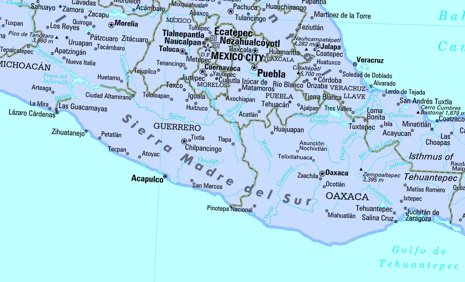 Cool Owl Maps Mexico, Central America, and Caribbean Wall Map - Rolled Paper (32"x24")