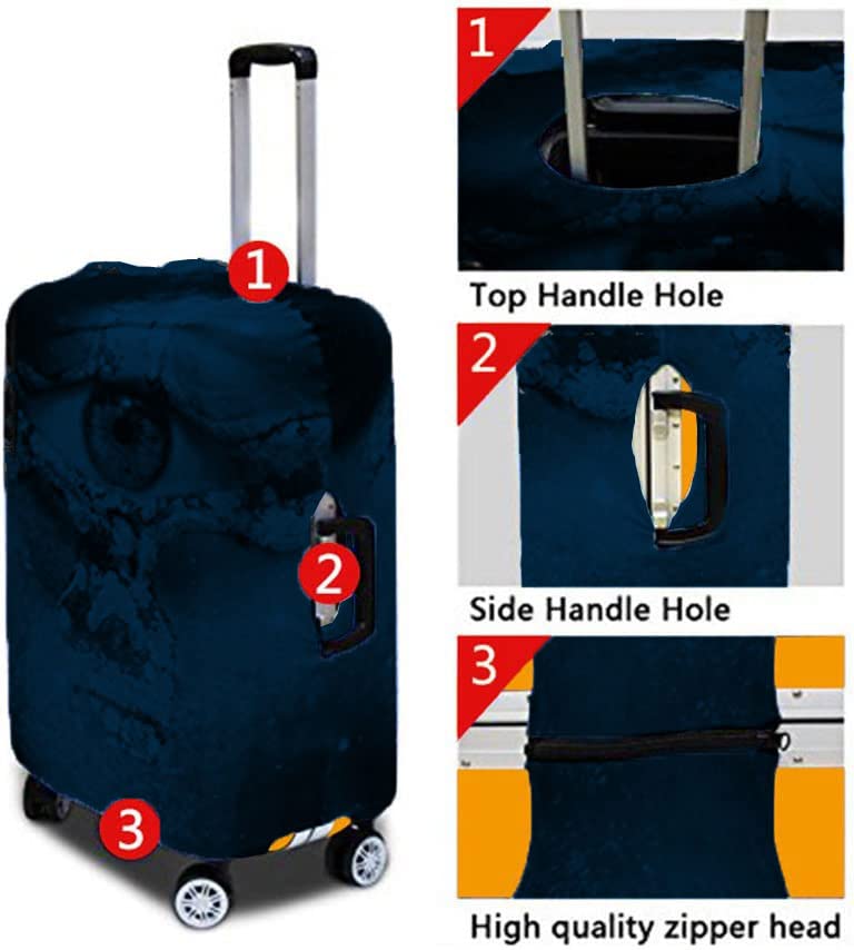 Travelling Luggage Cover Washable Suitcase Protector Anti-scratch Suitcase cover Colorful Luggage suitcase protective cover Fits 18-30 Inch (S (18"-22" Cover), 02)