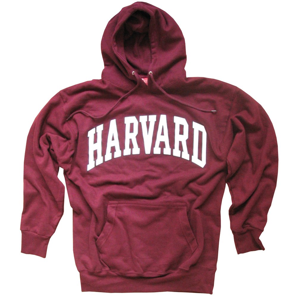 New York Fashion Police Harvard University Hoodie Sweatshirt Arched Block Maroon - XXL