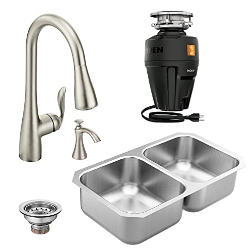 Moen 22036 3-1/2 Inch Kitchen Sink Stainless Steel Basket Strainer with Drain Assembly, Stainless