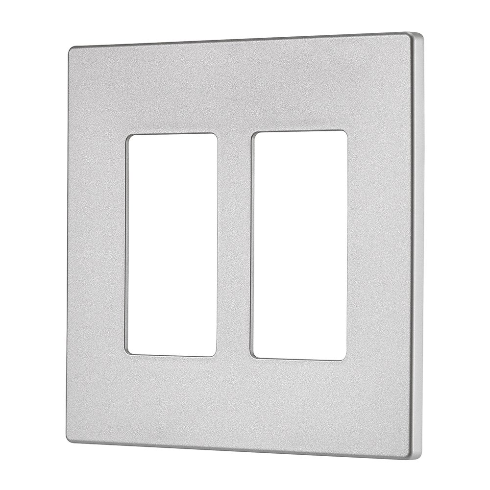 EATON Wiring PJS262SG-SP-L Designer 1-Gang Screwless Wallplate, Stainless Steel, Silver Granite