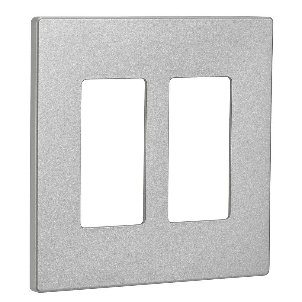 EATON Wiring PJS262SG-SP-L Designer 1-Gang Screwless Wallplate, Stainless Steel, Silver Granite