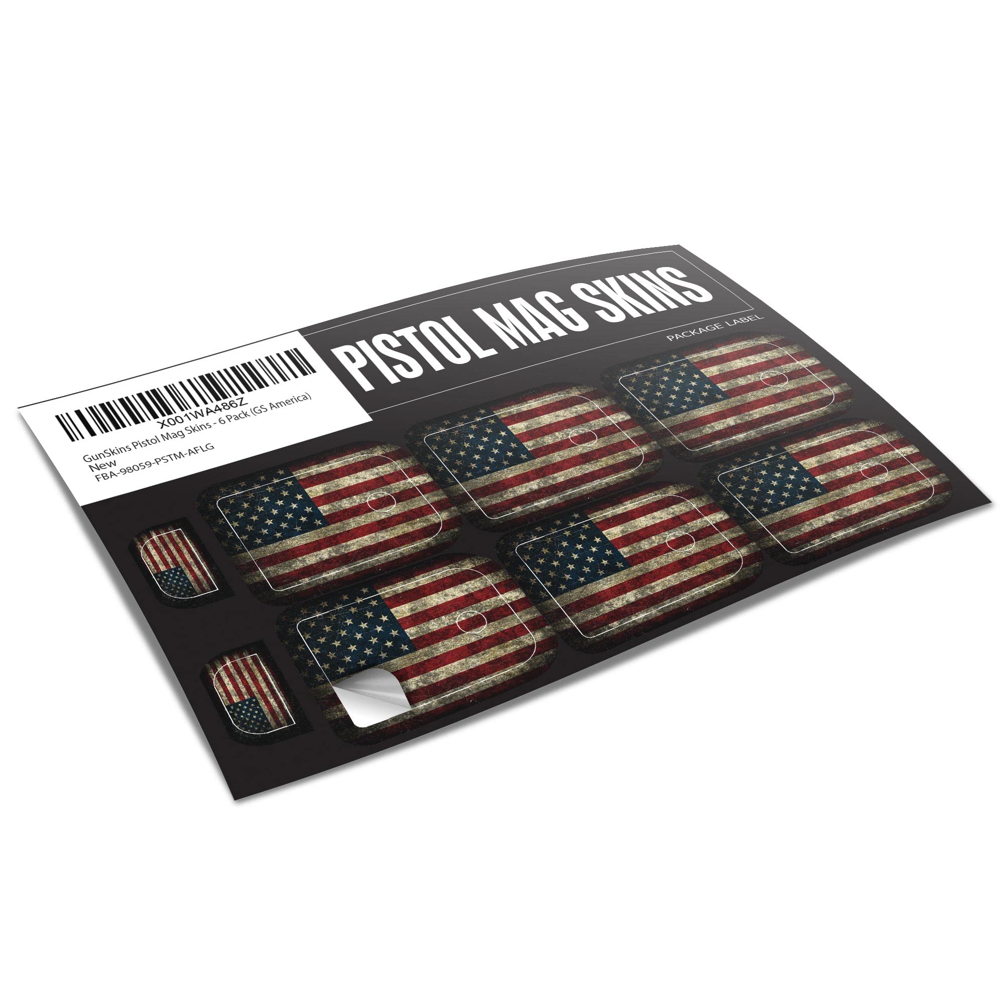 GunSkins Pistol Mag Skins - 6 Pack - Compatible with Airsoft AEG BB Gun - Vinyl Decals - Easy to Install - 100% Waterproof - Made in USA - GS America