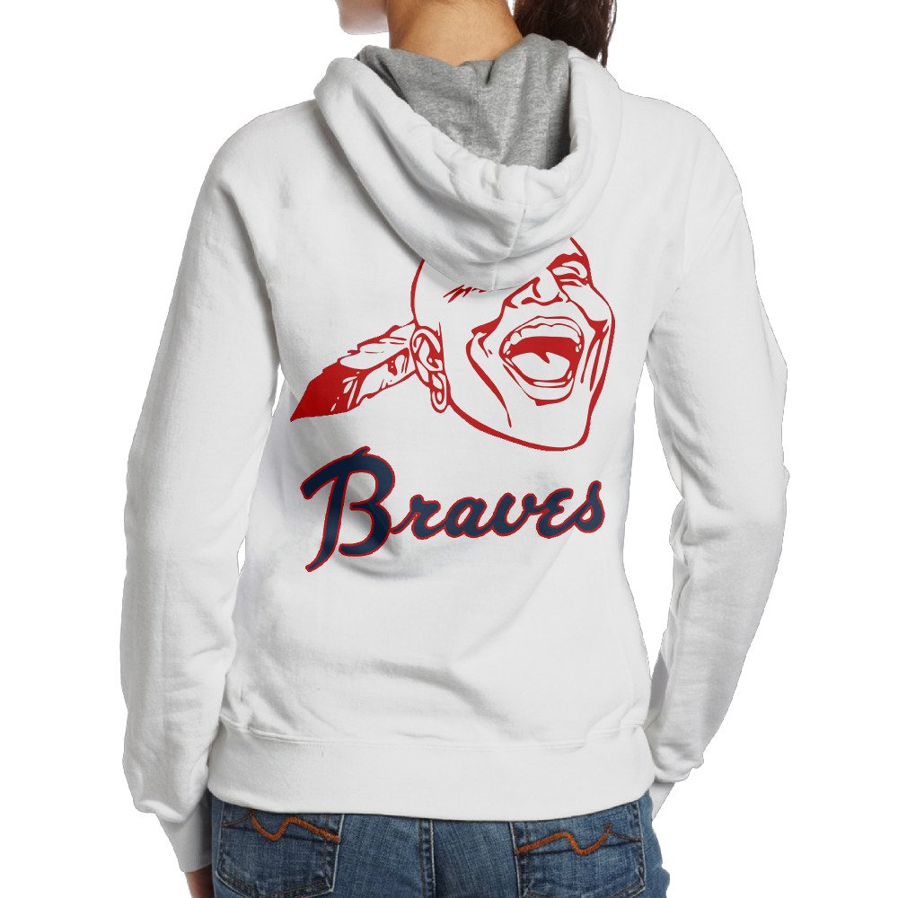 Memoy Women's Atlanta Baseball Brave Long Sleeve Winter Sportswear XL White