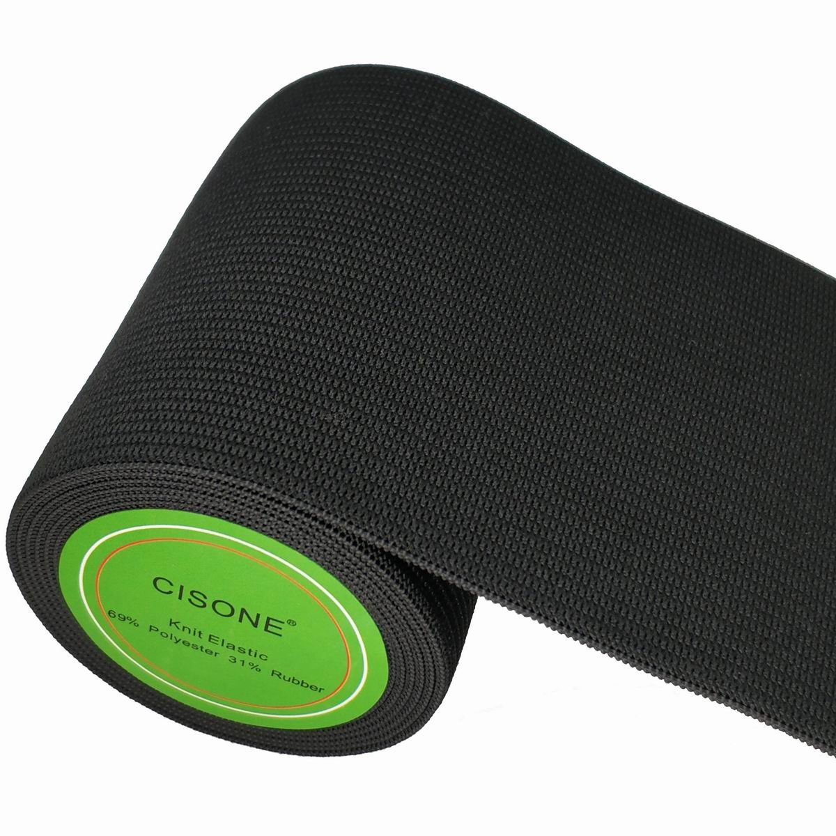 Knit Elastic 3 Inch Wide Black Heavy Stretch High Elasticity Knit Elastic Band 3 Yards