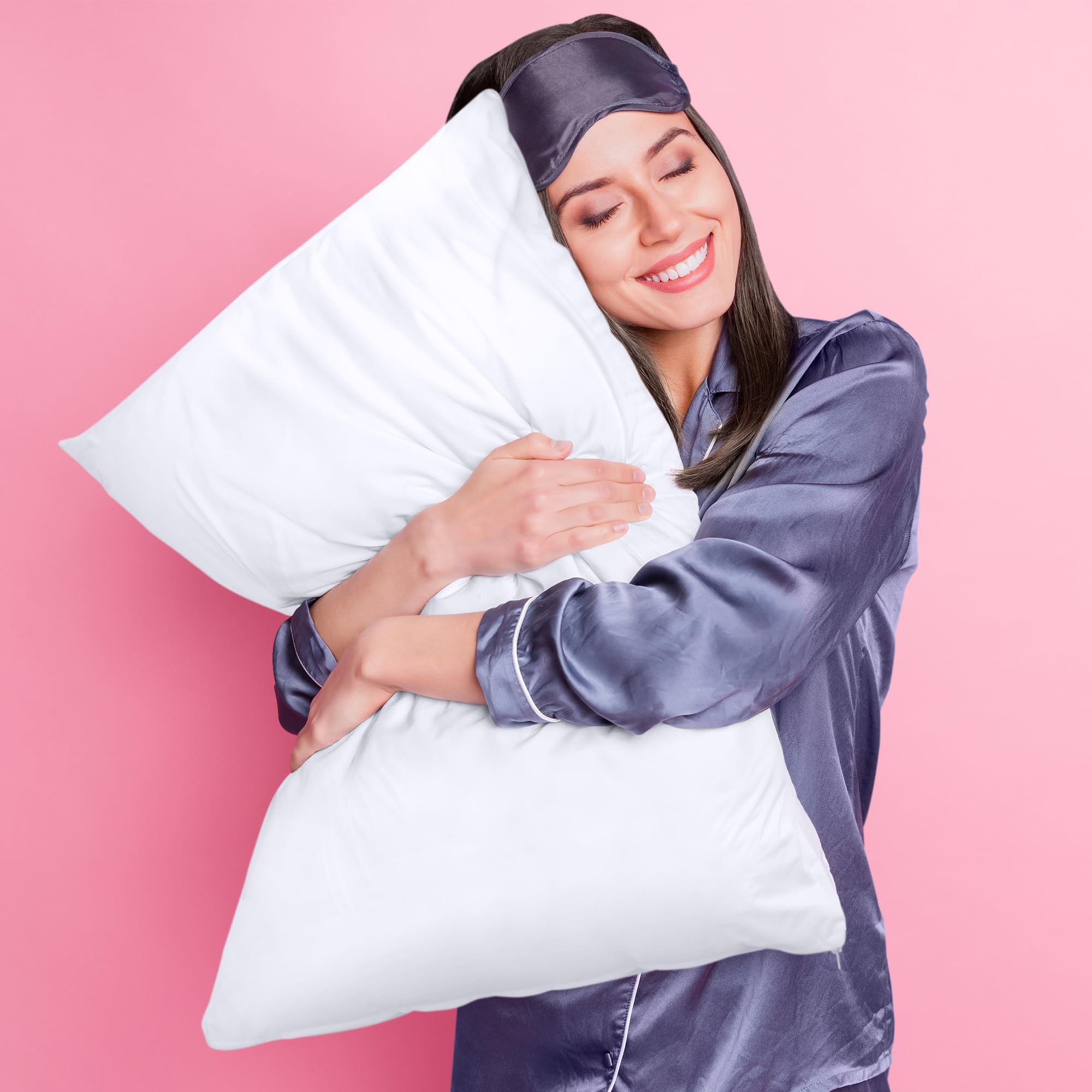 Utopia Bedding Waterproof Pillow Protectors Zippered (2 Pack, White) Queen Size, Zippered Pillowcases, Bed Bug Proof Pillow Encasement Covers 20 x 28 Inches