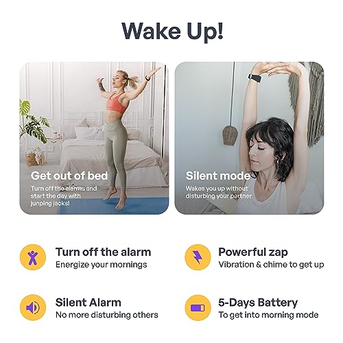 Shock Clock | Budget Silent Alarm Clock | Perfect for Heavy Sleepers | Great for Couples | Wake Up On Time | Vibrating Alarm | Best Alarm for Students