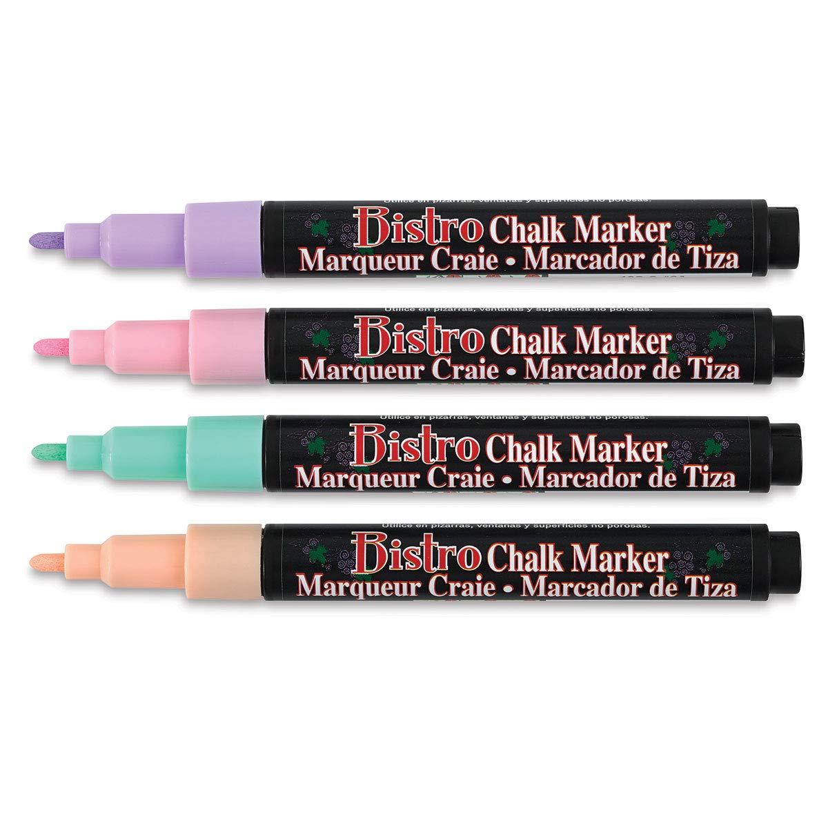 Set of 4 Pastel 3mm Fine Point Marvy Bistro Chalk Markers ( Uchida of America ) Open Stock