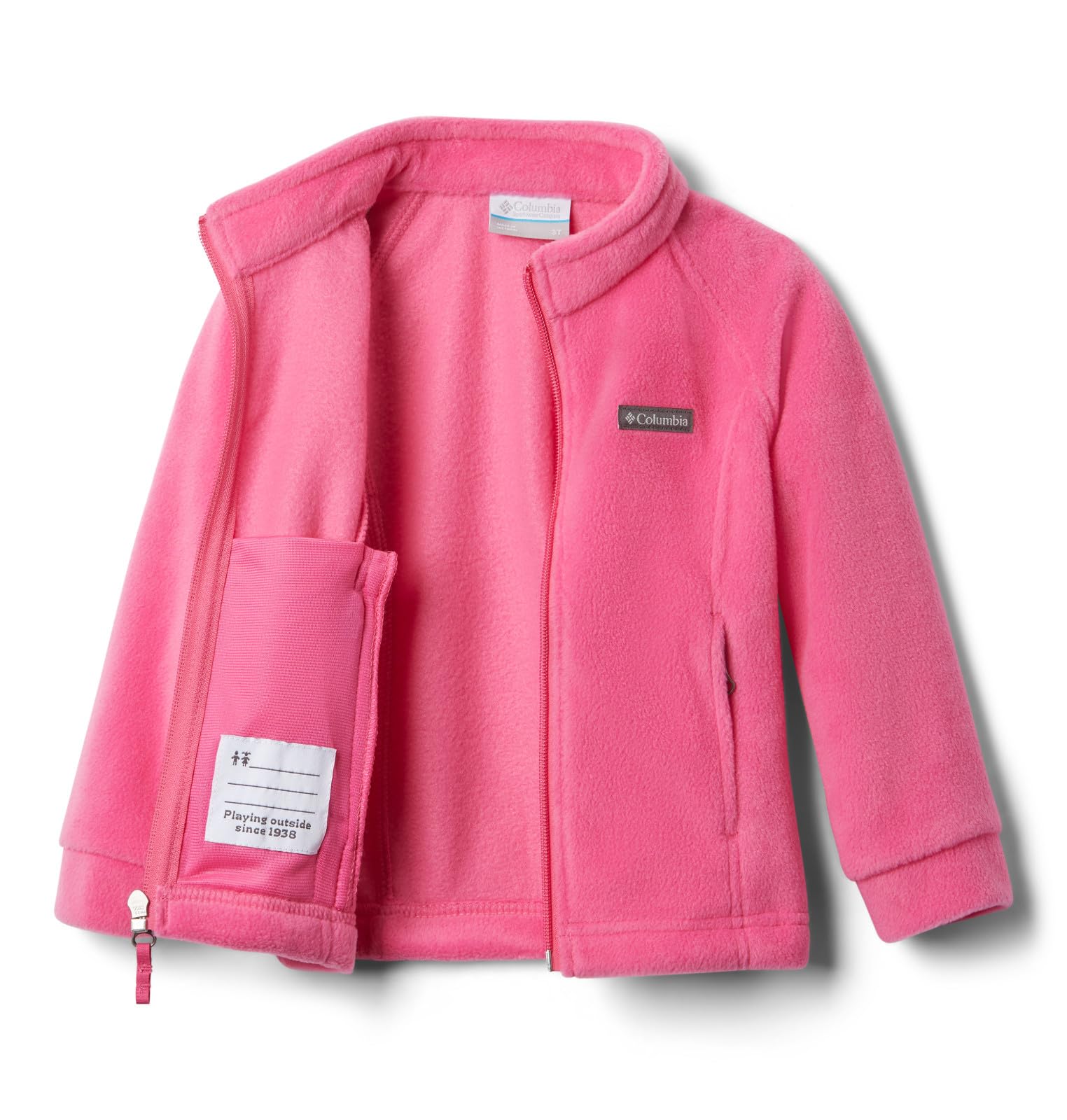 Columbia unisex-baby Benton Springs Fleece Jacket, Pink Ice, 18-24 Months