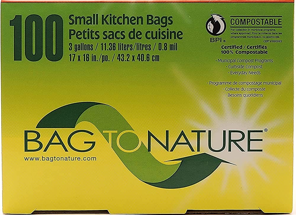 Bag-To-Nature Compostable Bag And Liner (3 gallon, 100 Count)