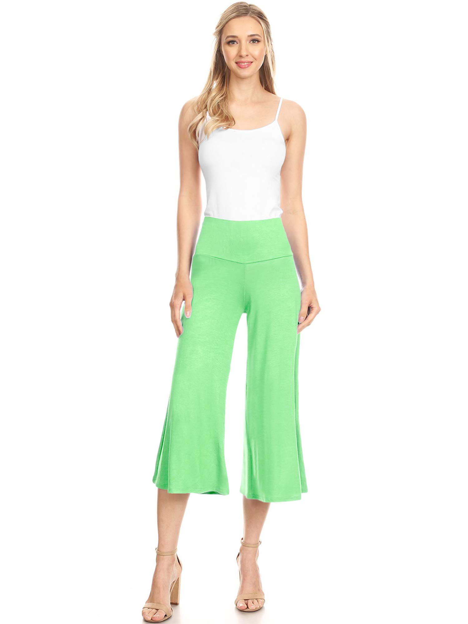 MBJ WB876 Womens Knit Culottes Pants S Mint