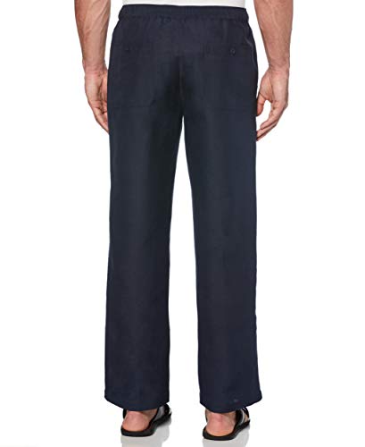 Cubavera Men's Linen-Blend Pants with Drawstring (Size Small - 5X Big & Tall), Medium/30" Inseam, Dress Blues Navy