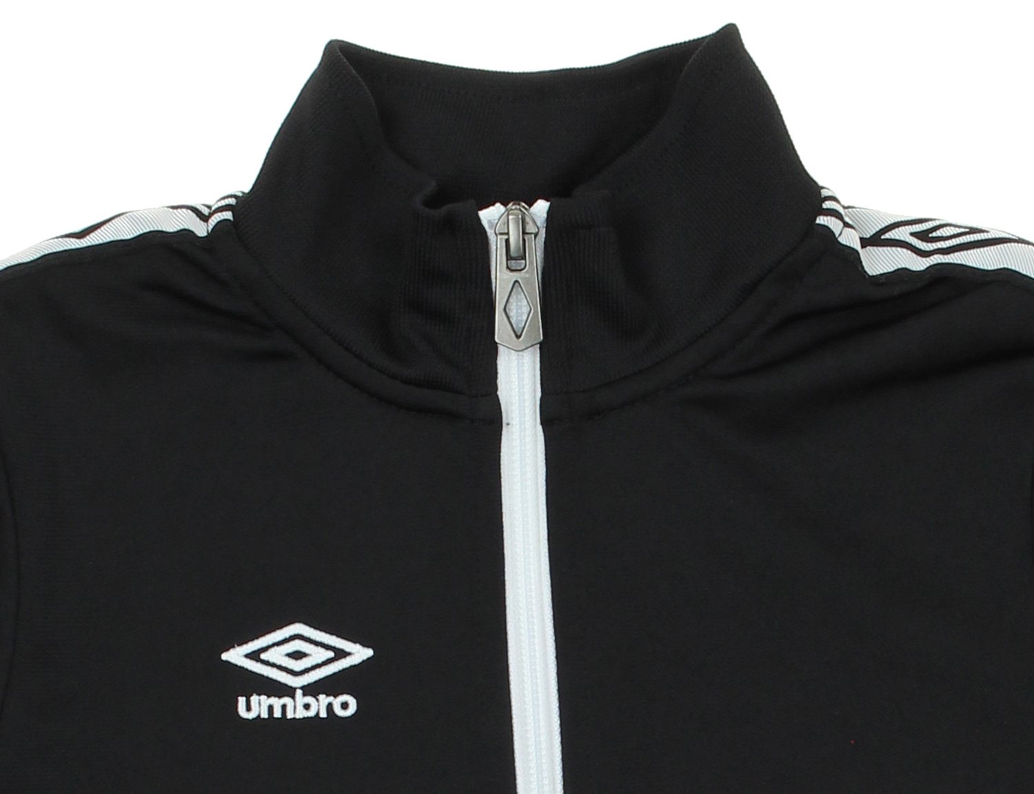 Umbro Boys Double Diamond Tracks Set, Black/White, Size 7