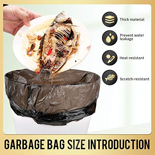 Trash Bags, 4 Gallons 100 Counts Small Garbage Bags for Office, Kitchen,Bedroom Waste Bin, 15 Liters Strong Rubbish Bags,Wastebasket Bags…