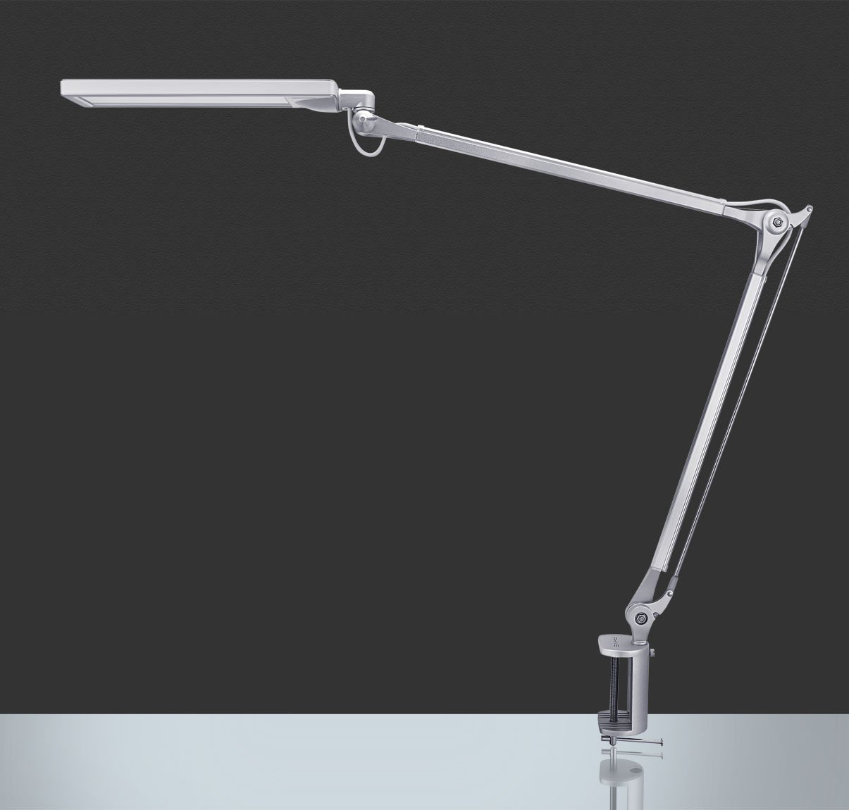 PHIVE LK-2 Architect Desk Lamp with Metal Swing Arm, Dimmable Workbench Lamp (4 Lighting Modes, 6 Brightness Levels), Eye-Caring Architect Task Table Light, Clamp on Desk Light for Office, Drawing
