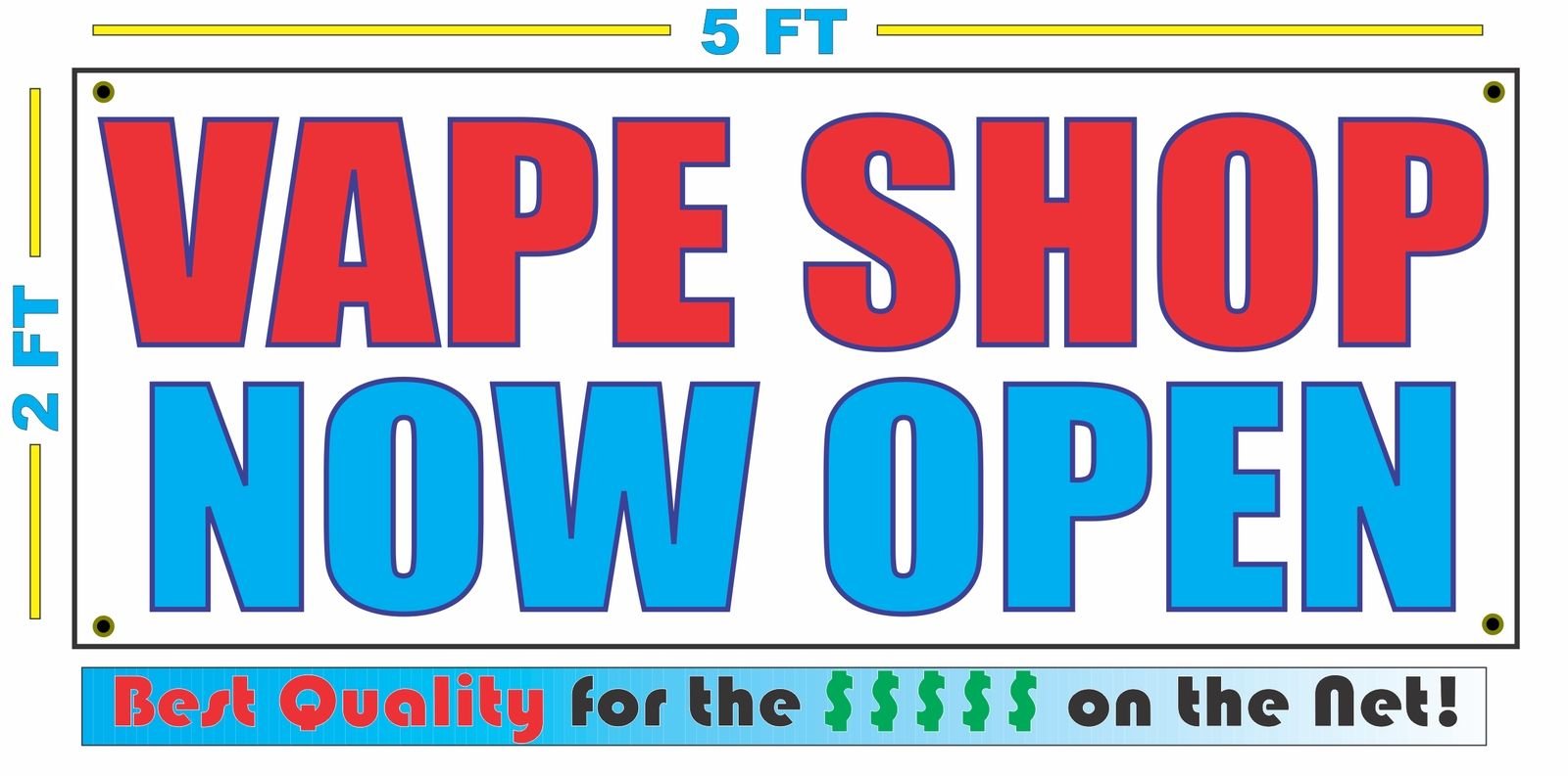 Vape Shop Now Open 2x5 Banner Sign
