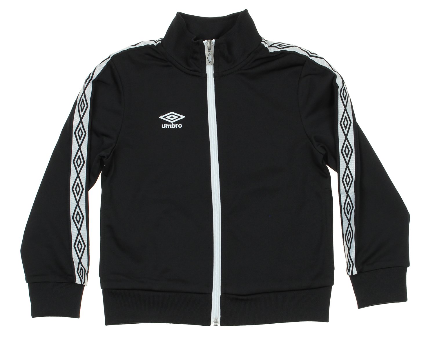 Umbro Boys Double Diamond Tracks Set, Black/White, Size 7