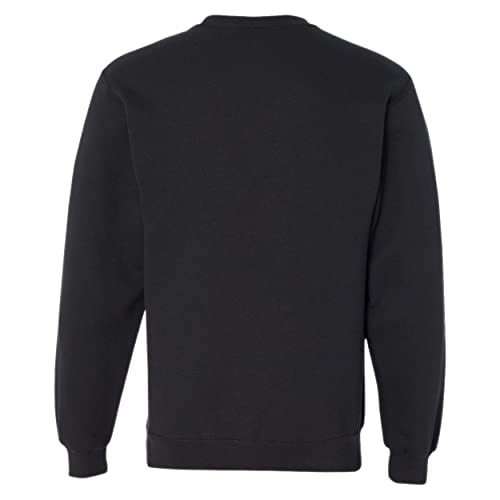 Fruit of the Loom Men's Crew Sweatshirt (2 Pack), Black, Large