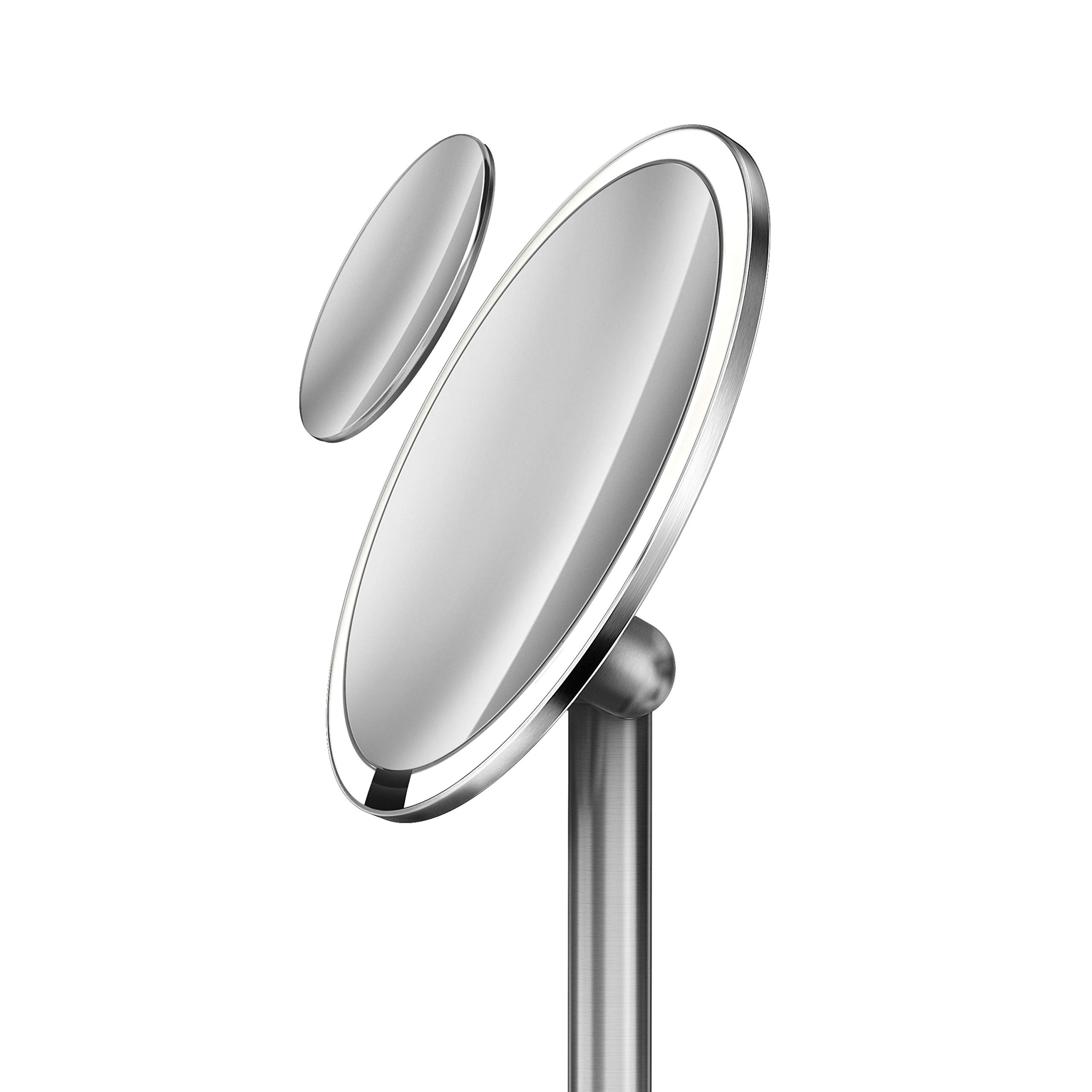 simplehuman ST3007 Sensor Mirror, Brushed Stainless Steel, Pro — 20cm (10x + 5x Magnification), 2 pound