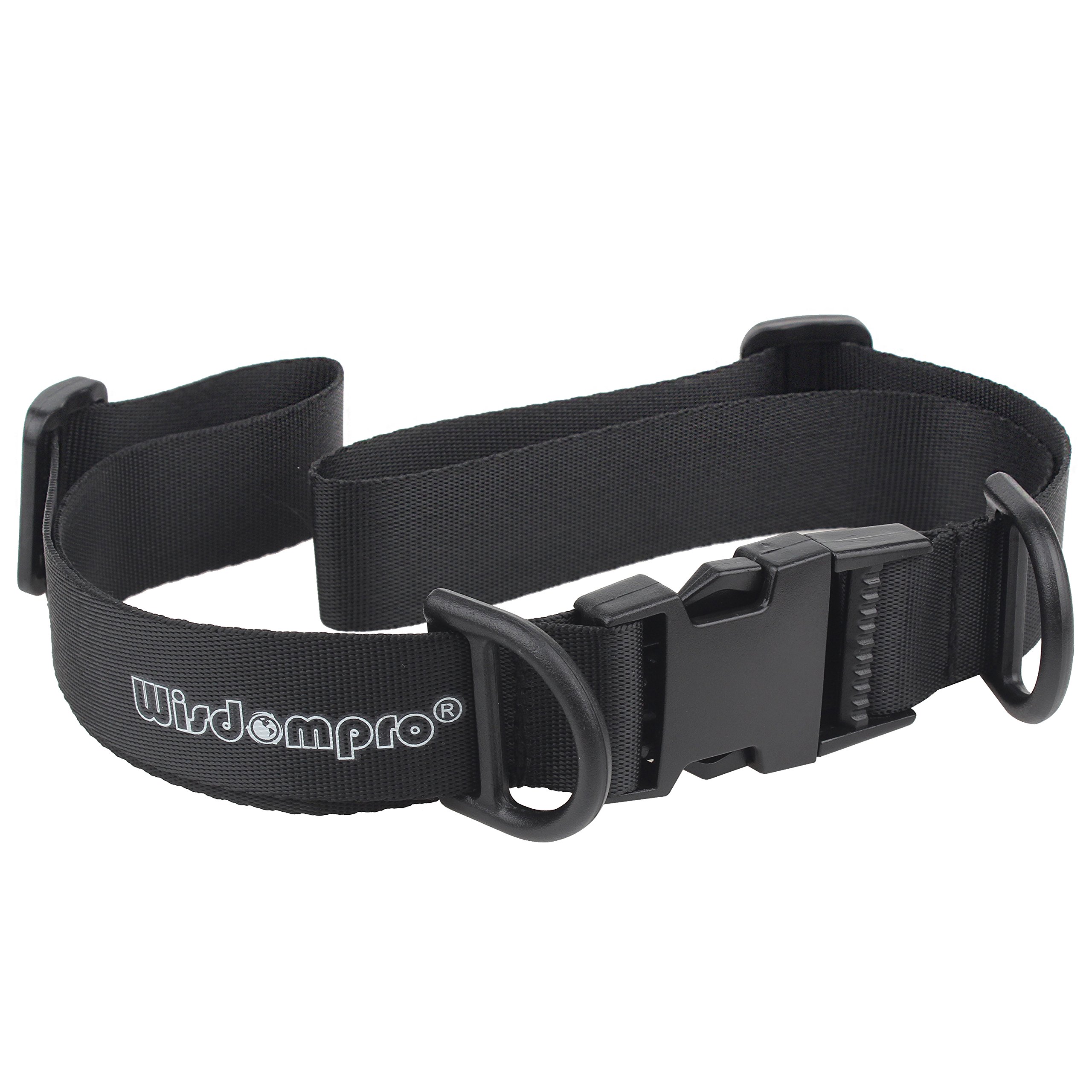 Wisdompro Backpack Chest Strap, Heavy Duty Adjustable Backpack Sternum Strap Chest Belt with Quick Release Buckle for Hiking and Jogging - with Slide Locks (Black)