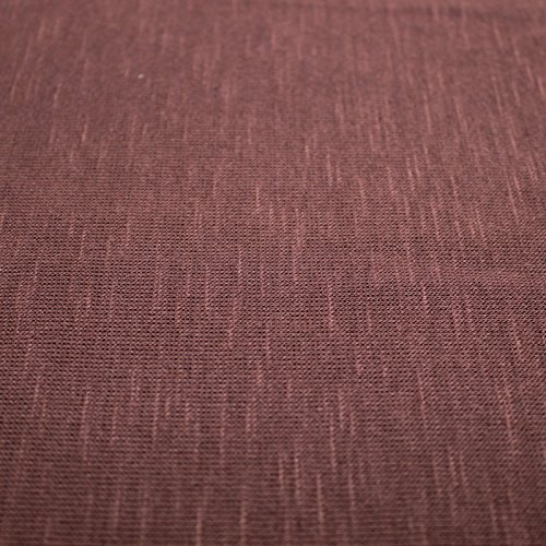 Hacci Slub Sweater Knit Fabric by The Yard (Red Brown)