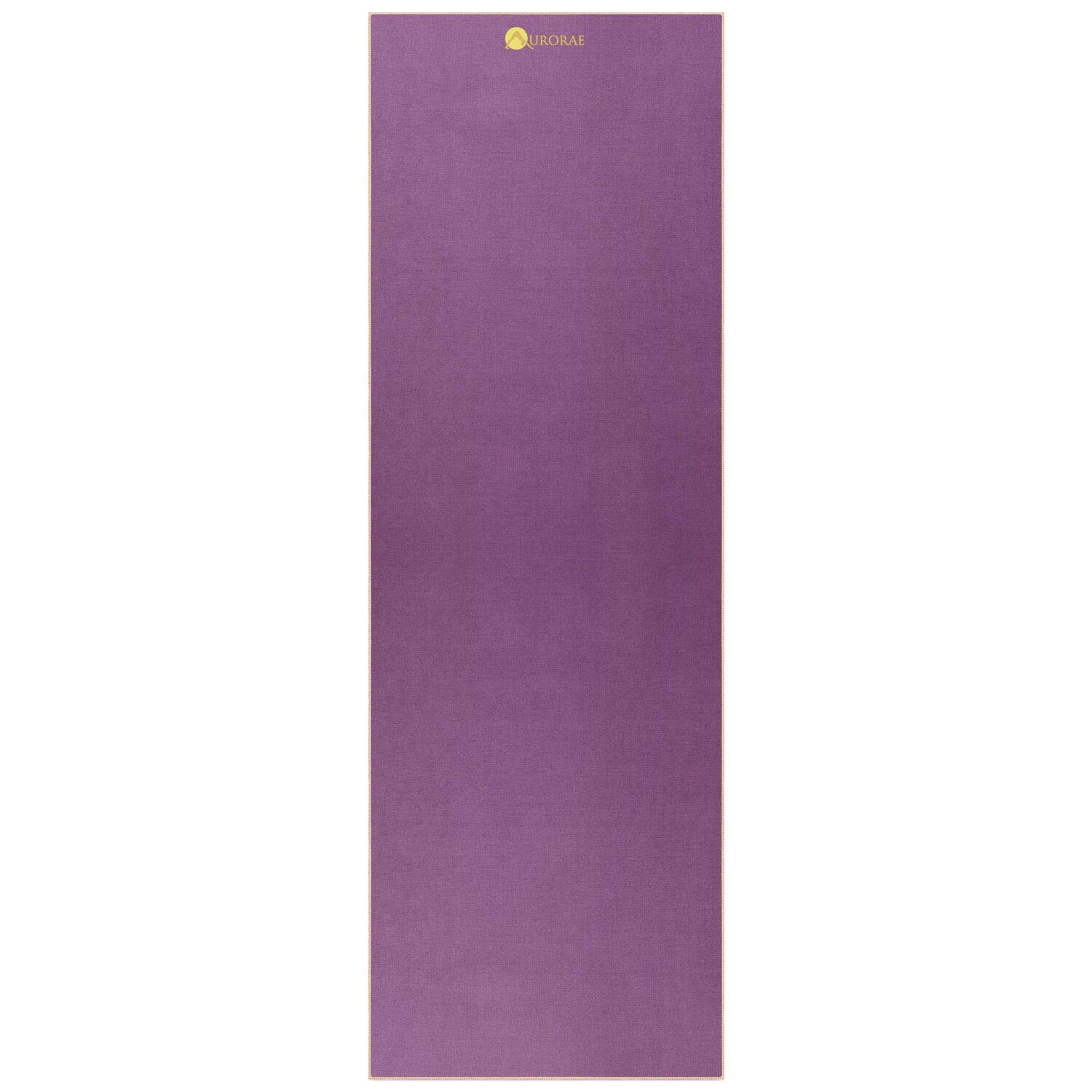 Aurorae Synergy Foldable On-the-Go Travel Yoga,Gym/Exercise Mat for Yogis on the Move with Integrated Microfiber Towel and Anti-Slip Patented 2-in-1 Technology. No Odor and No Bunching Amethyst