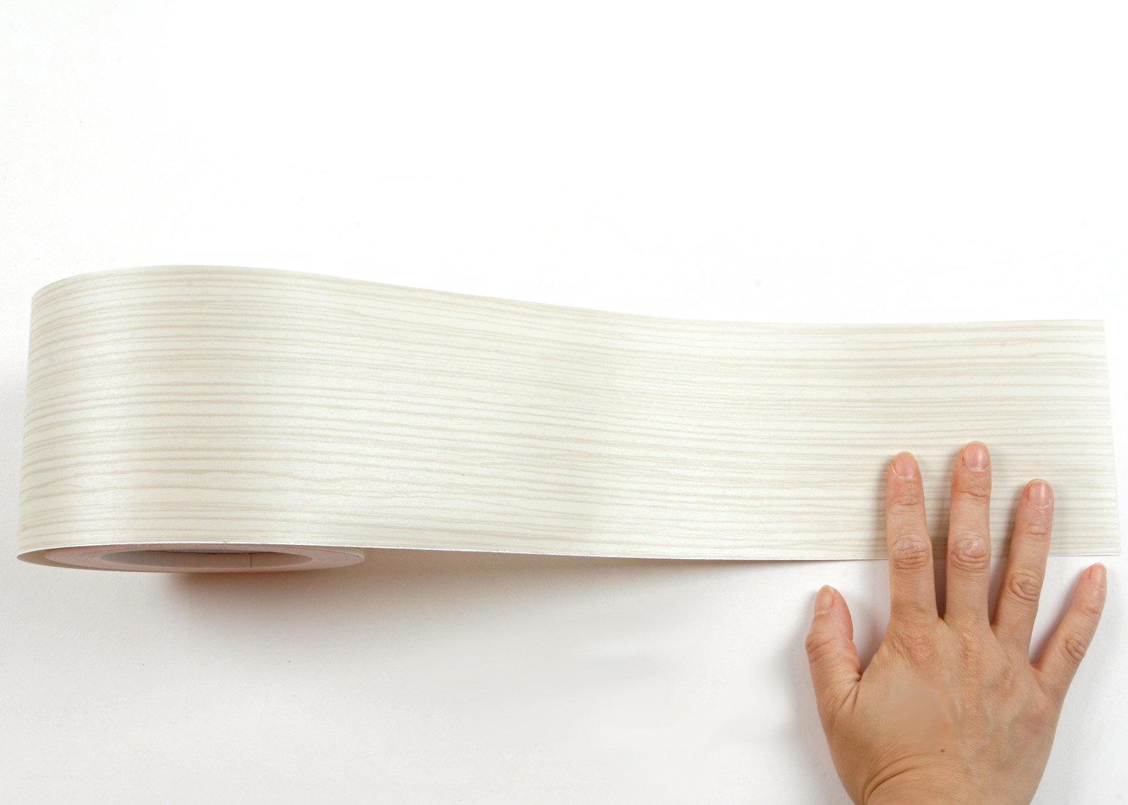 ROSEROSA Peel and Stick PVC Self-Adhesive Wallpaper Border Board Trim Moulding Sticker Stripe Wood (KW122B : 3.93 Inch X 16.40 Feet)