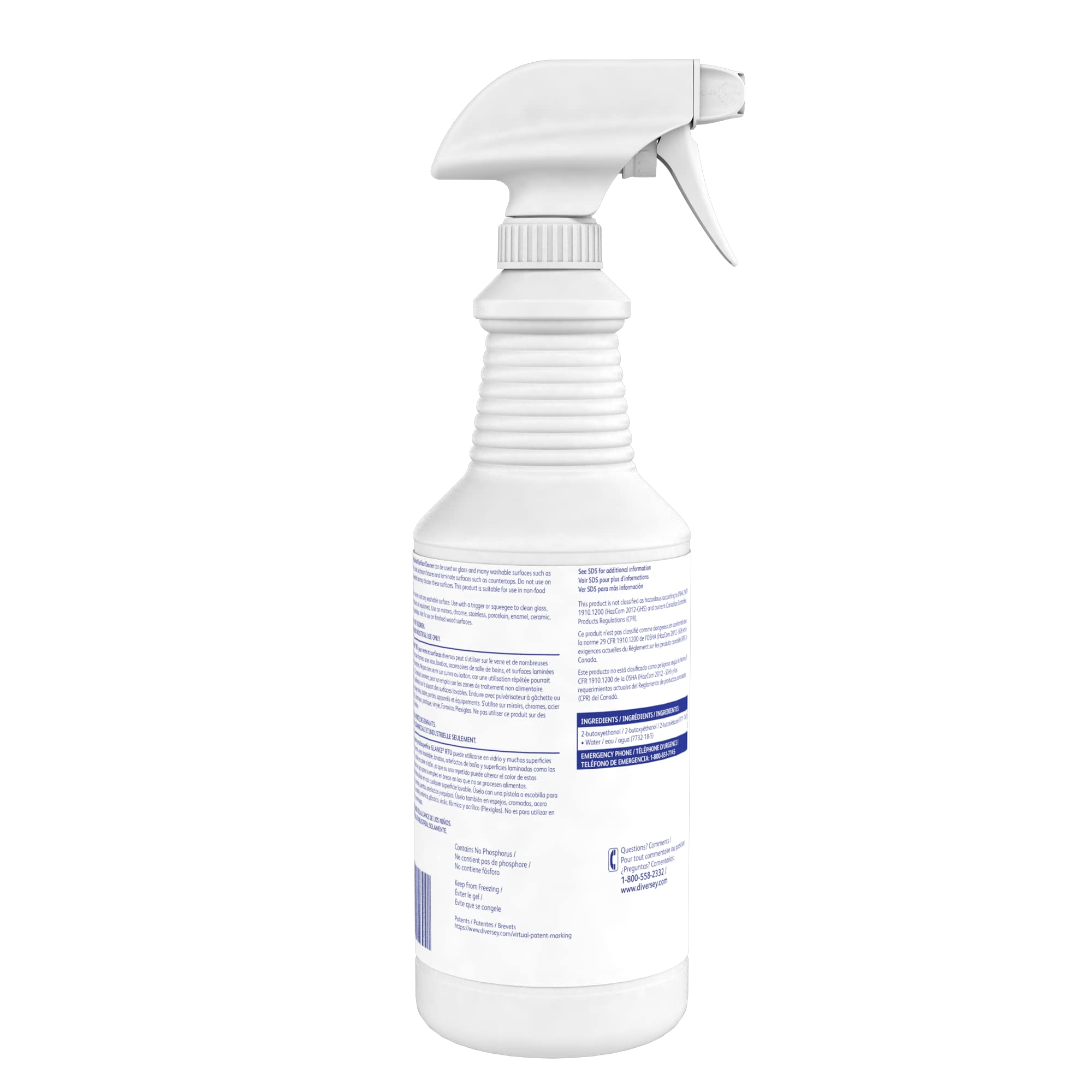 Diversey Glance Glass and MultiSurface Cleaner 32 oz, 12 Count